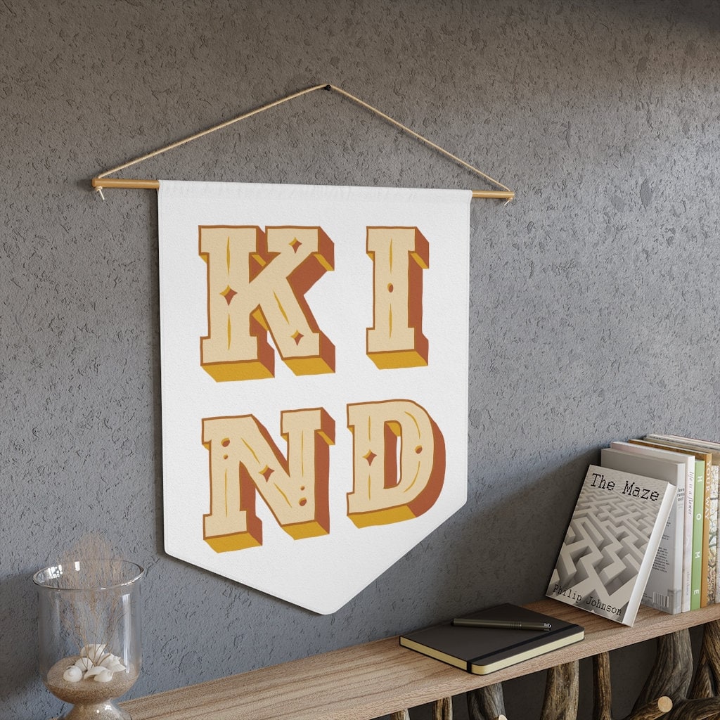 Kind Pennant Banner Room Decor, Play Room Kindness Sign, Kids Bedroom ...