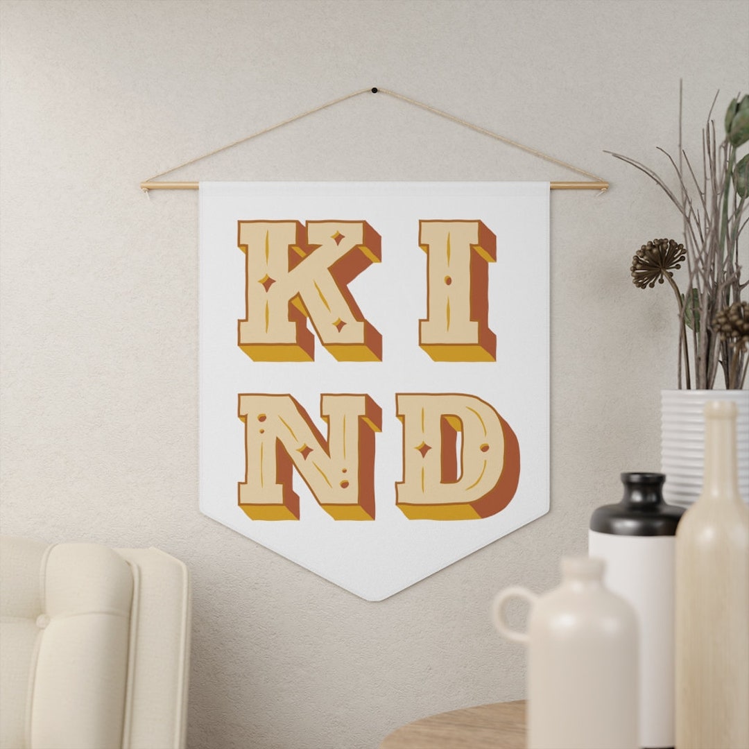 Kind Pennant Banner Room Decor, Play Room Kindness Sign, Kids Bedroom ...