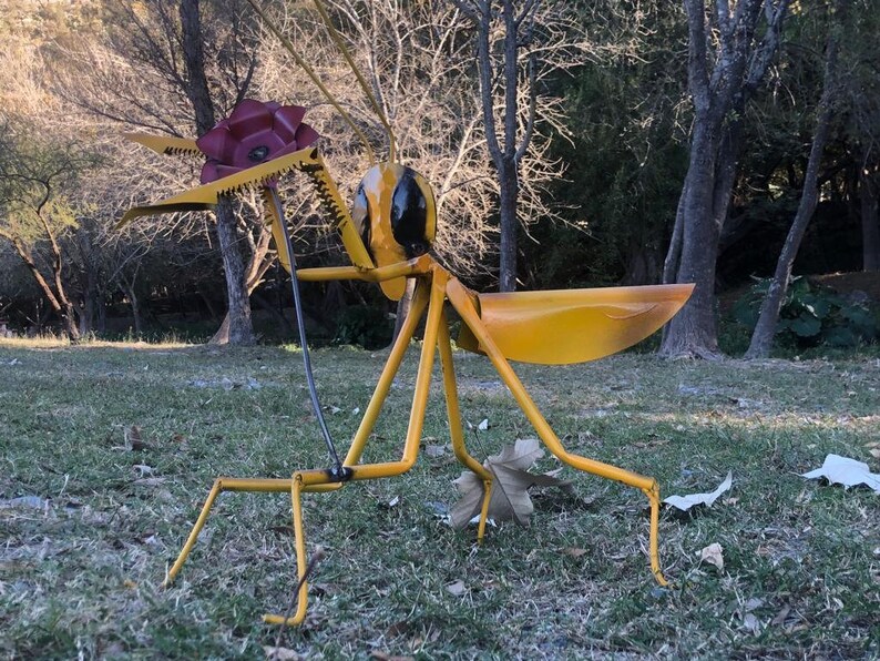 Metal Mantis Yard Art - Etsy