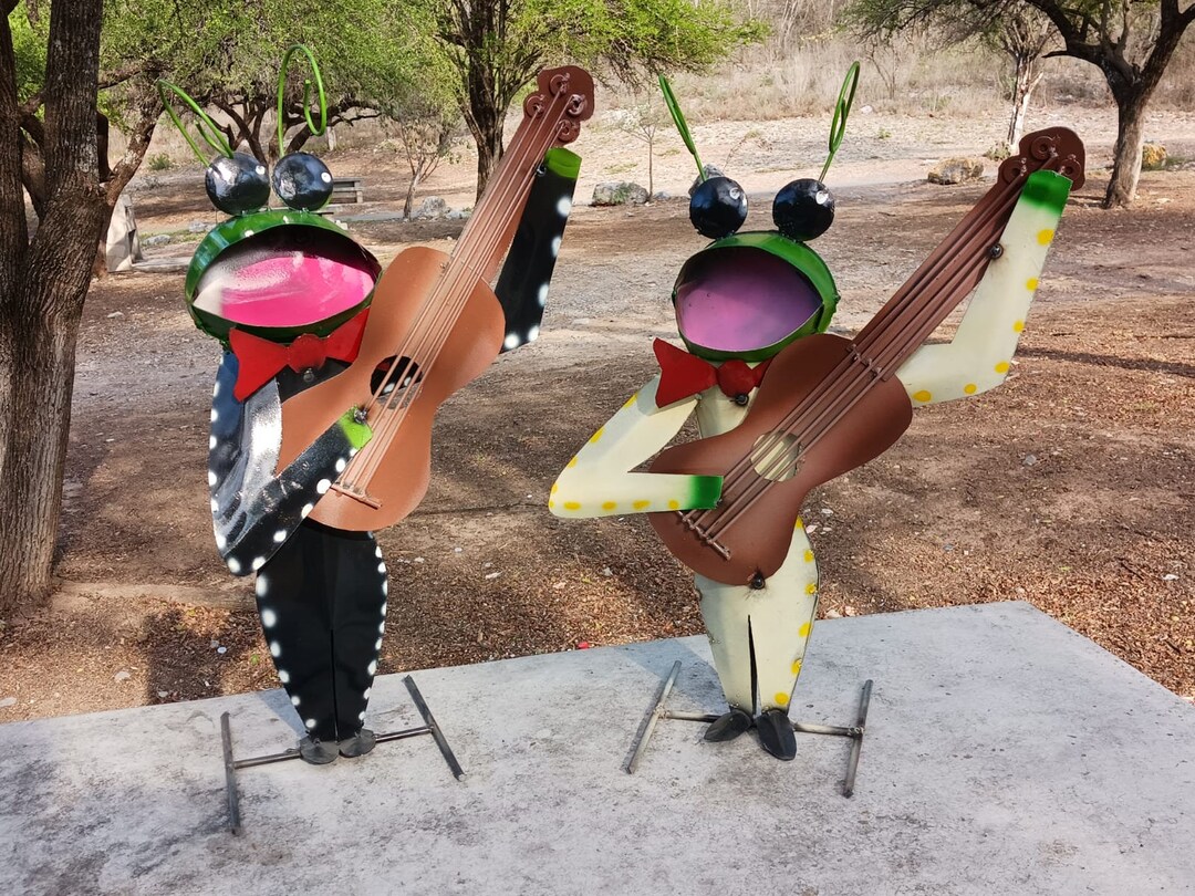 Recycled Colorful Metal Cricket Yard Art - Etsy