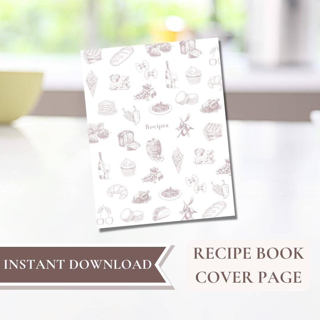 Lover of Food Recipe Cover Page Printable - Organize Your Recipes ...