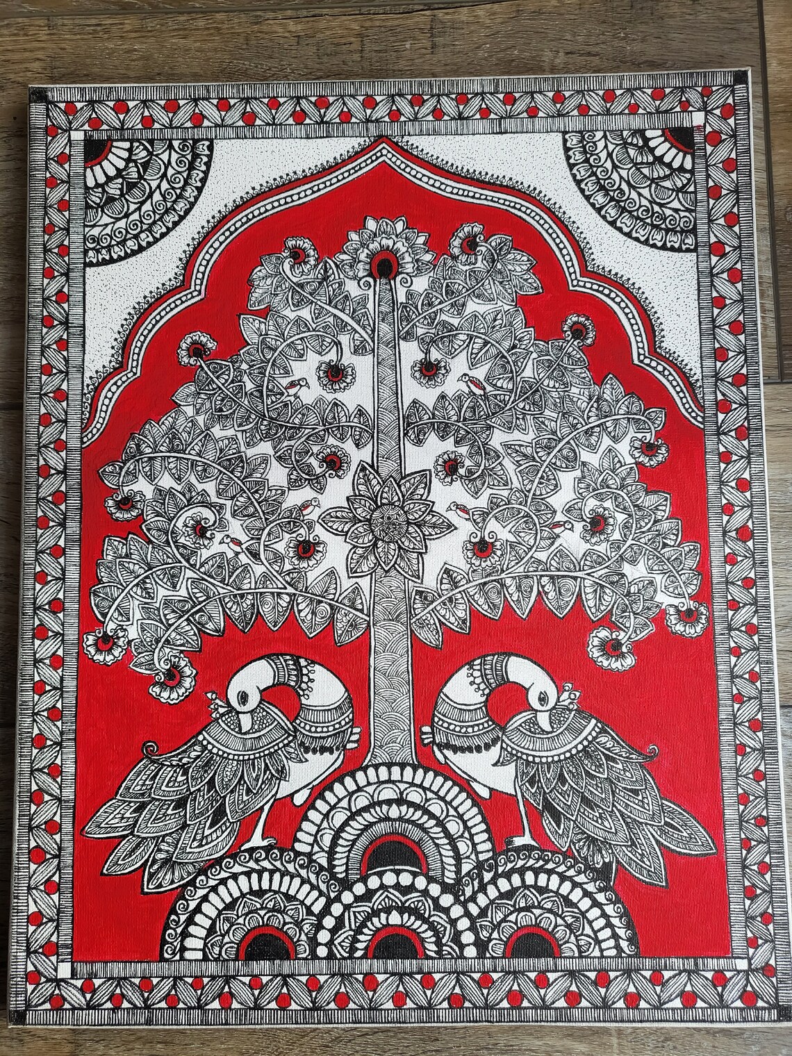 Madhubani Tree of Life - Etsy