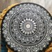 Mandala Art With Mirror Work on Wooden Canvas - Etsy