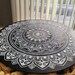 Mandala Art With Mirror Work on Wooden Canvas - Etsy