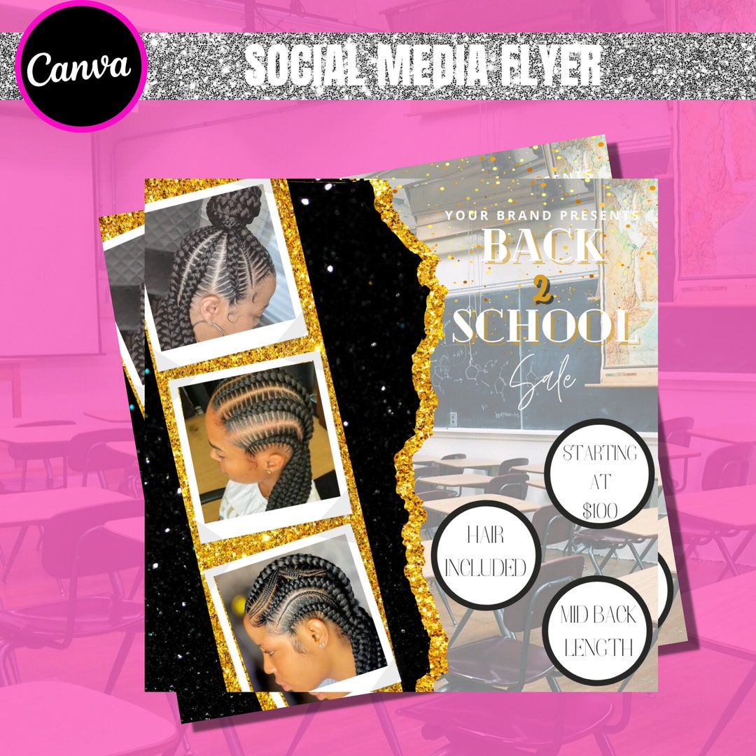 Back 2 School Flyer, Back to School Flyer, DIY Hair Flyer, Hair Flyer ...