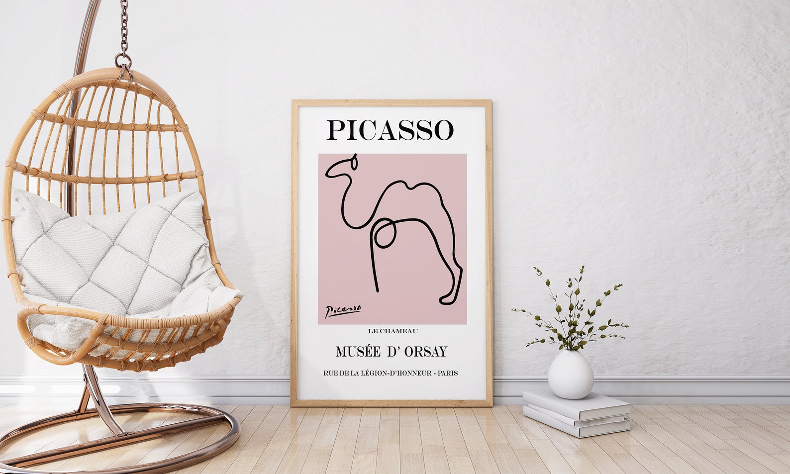 Picasso - Camel, Exhibition Vintage Line Art Poster, Minimalist Line Drawing, Ideal Home Decor ...