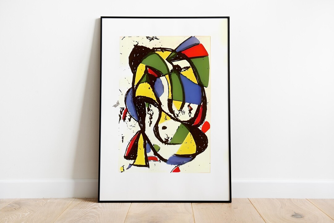 Joan Miro Vintage Art Exhibition Poster, Abstract Beautiful Art Print ...
