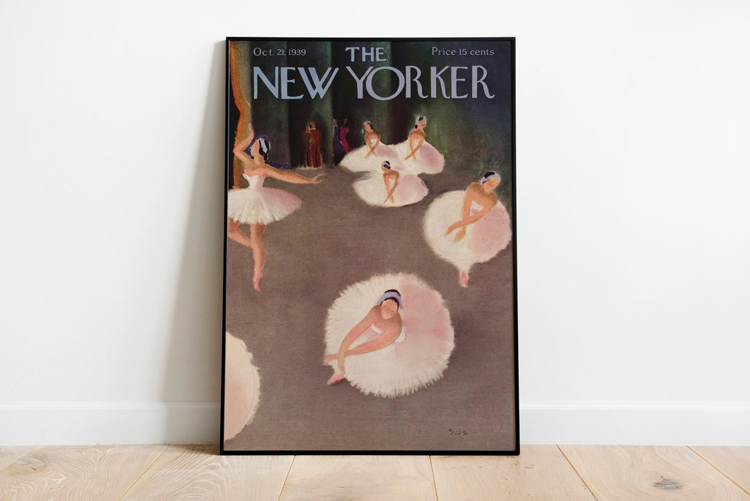 Vintage New York New Yorker Cover Art Print Ballet Performance Girl 1046