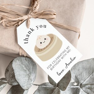 Dumpling Favor Tags, Little Dumpling 1st Birthday Party Bag Label, Bao ...