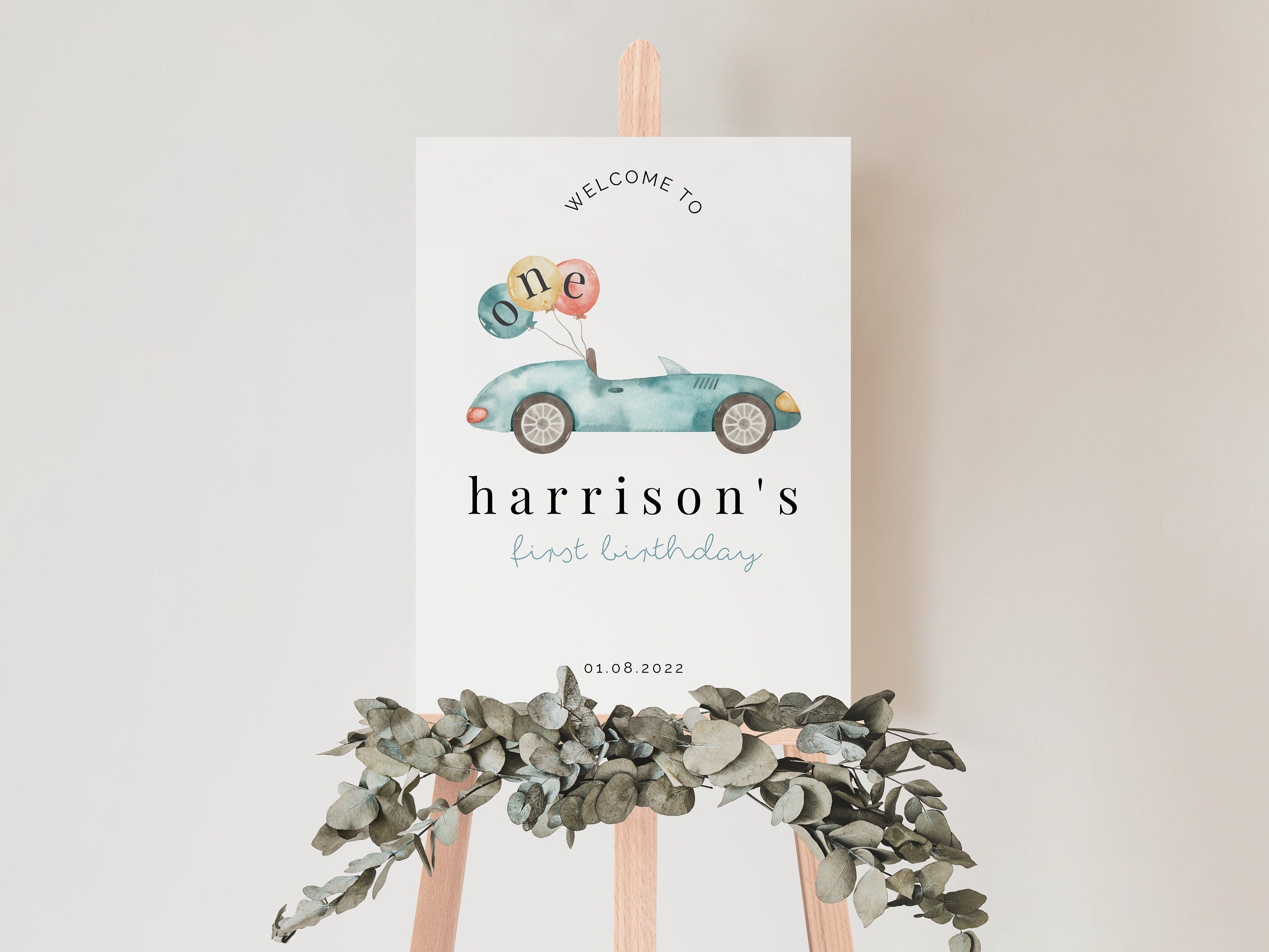 Fast One Birthday Welcome Sign, Race Car 1st Birthday, Race Car Party ...