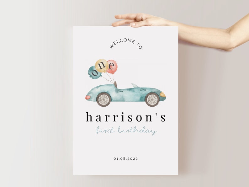 Fast One Birthday Welcome Sign, Race Car 1st Birthday, Race Car Party ...