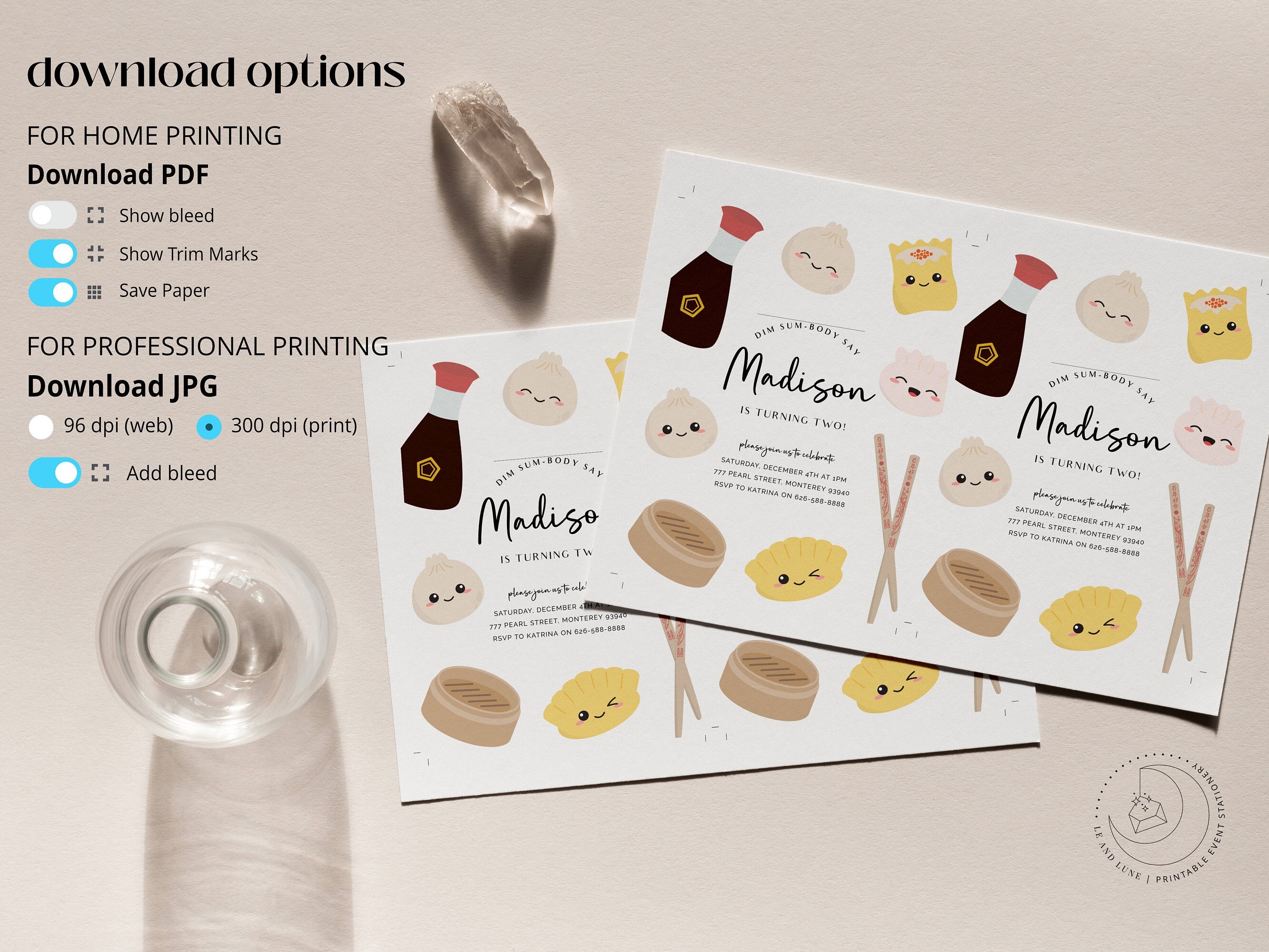 Dim Sum Dumpling Birthday Invitation Dumpling Party Invite - Etsy