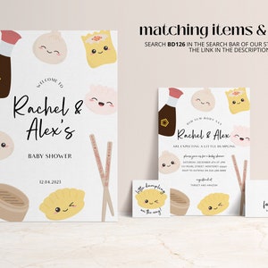 Dim Sum Dumpling Birthday Invitation, Dumpling Party Invite, Kawaii ...