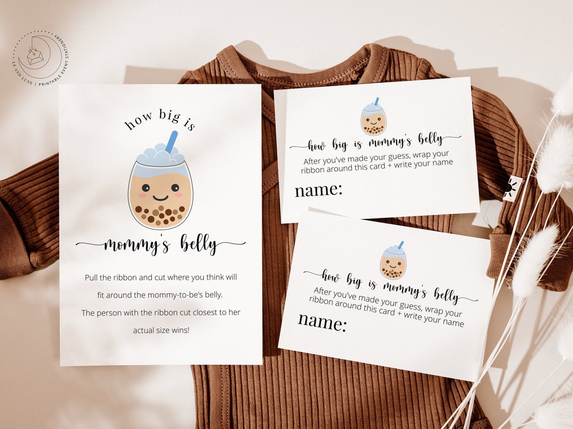 Boba Bubble Tea Baby Shower Games A Little Cu-tea Baby Shower - Etsy