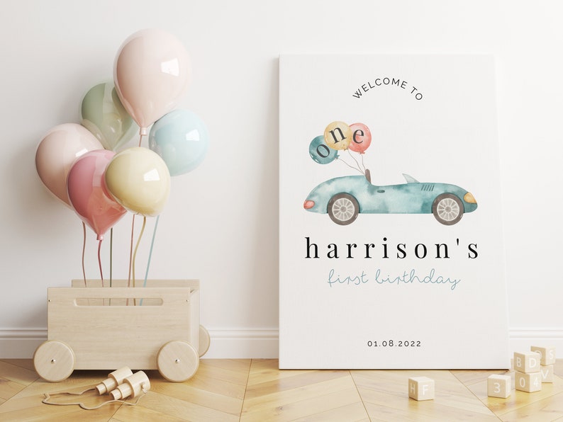 Fast One Birthday Welcome Sign, Race Car 1st Birthday, Race Car Party ...