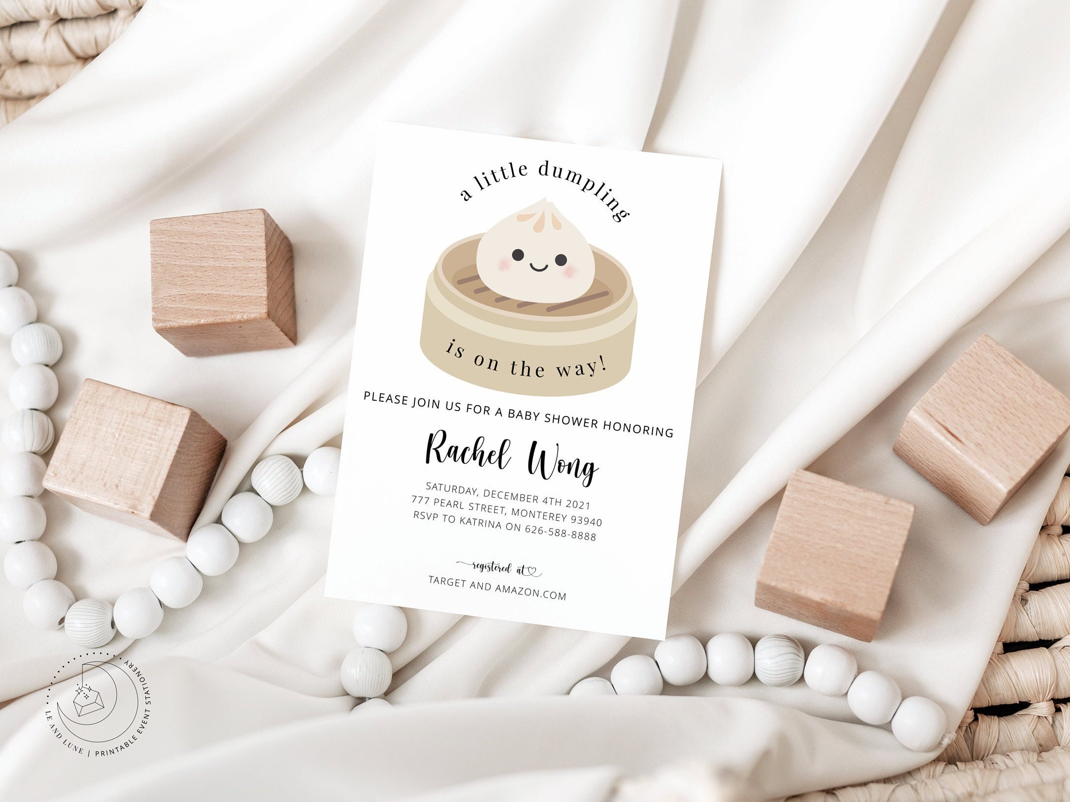 Little Dumpling Baby Shower Invitation Set, Books for Baby, Diaper ...