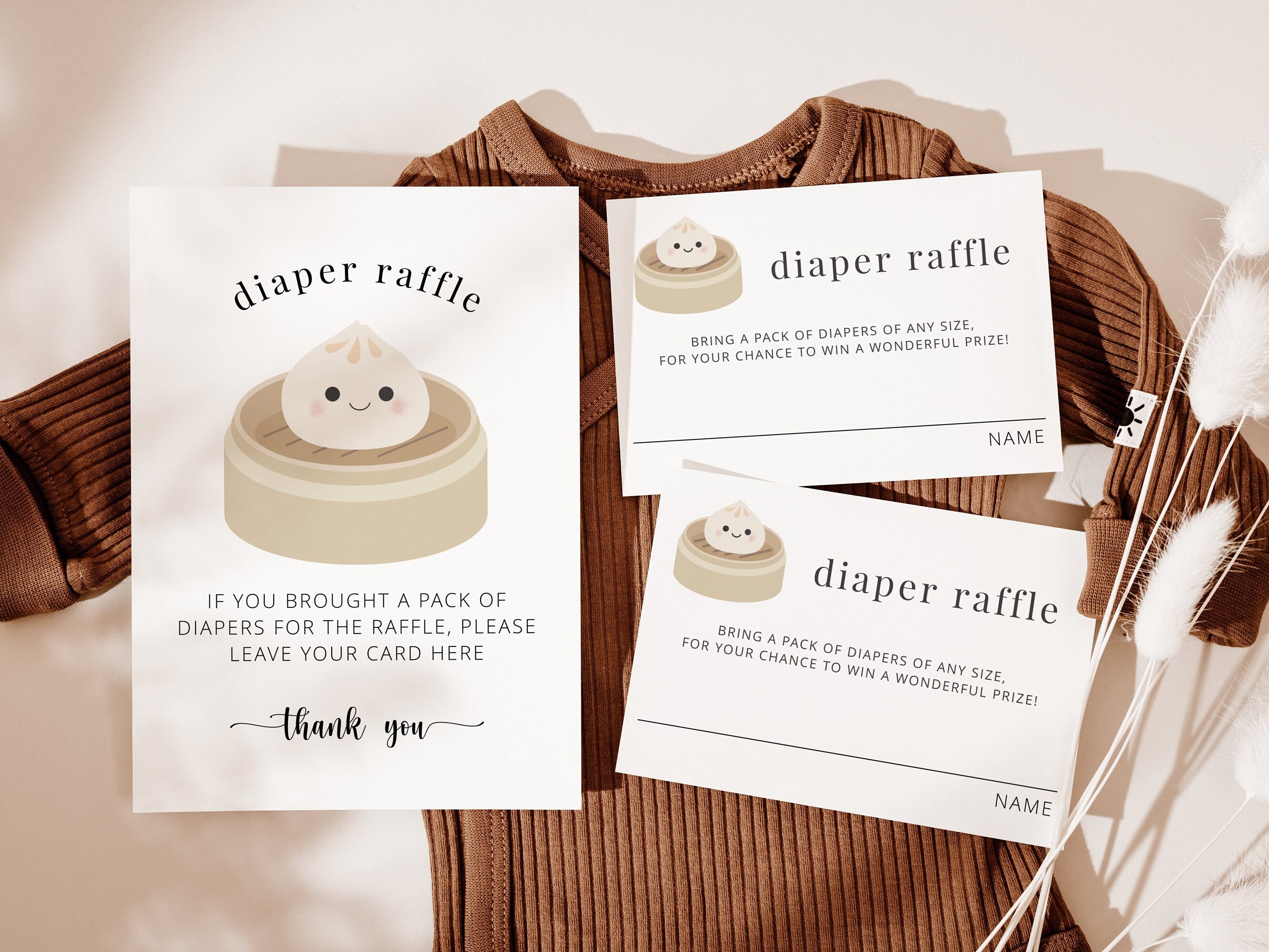 Little Dumpling Baby Shower Invitation Set, Books for Baby, Diaper ...