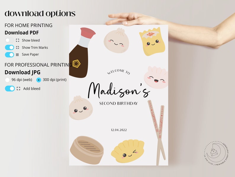 Dim Sum Welcome Sign Little Dumpling Birthday Party Decor - Etsy