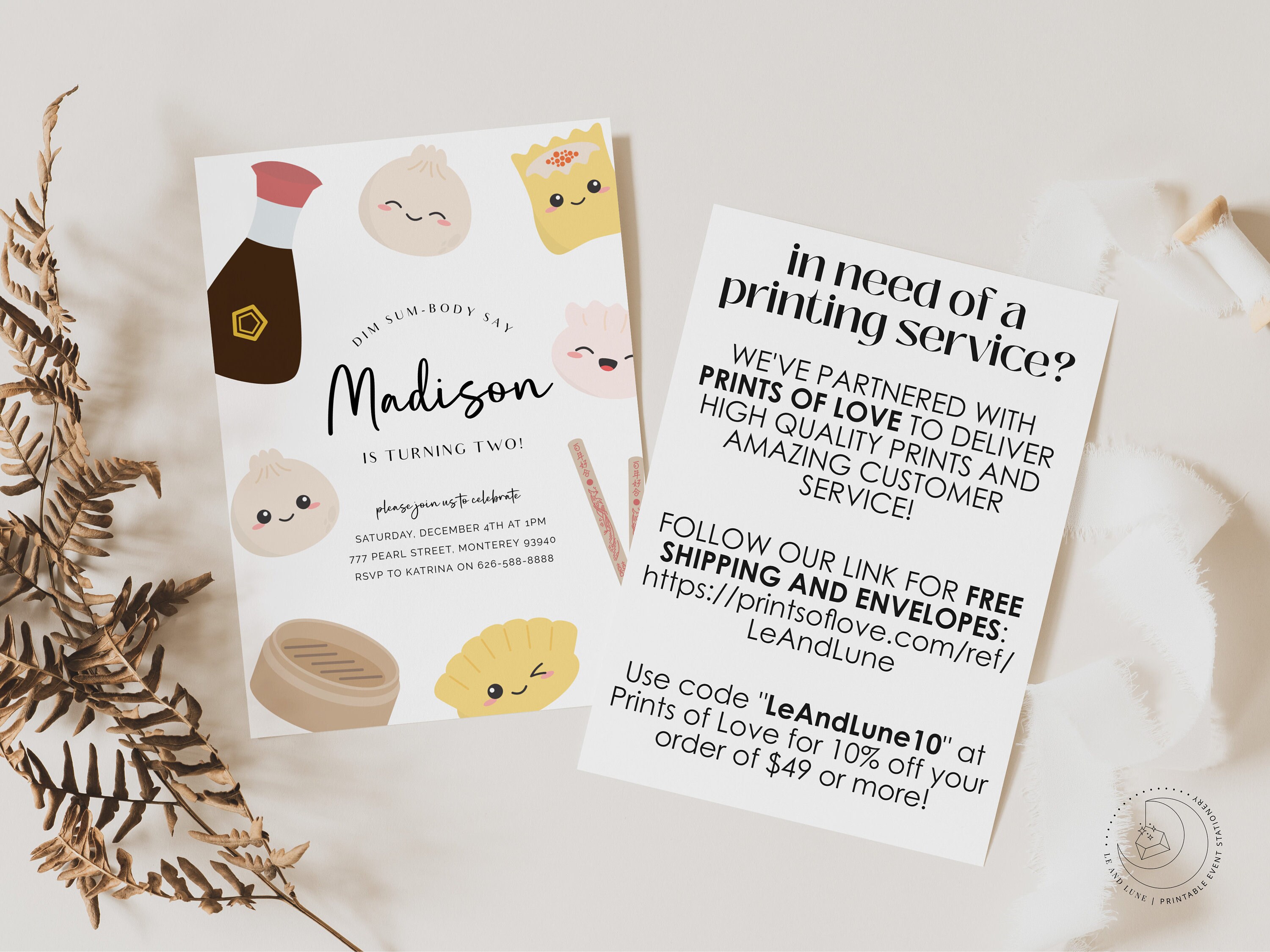 Dim Sum Dumpling Birthday Invitation Dumpling Party Invite - Etsy