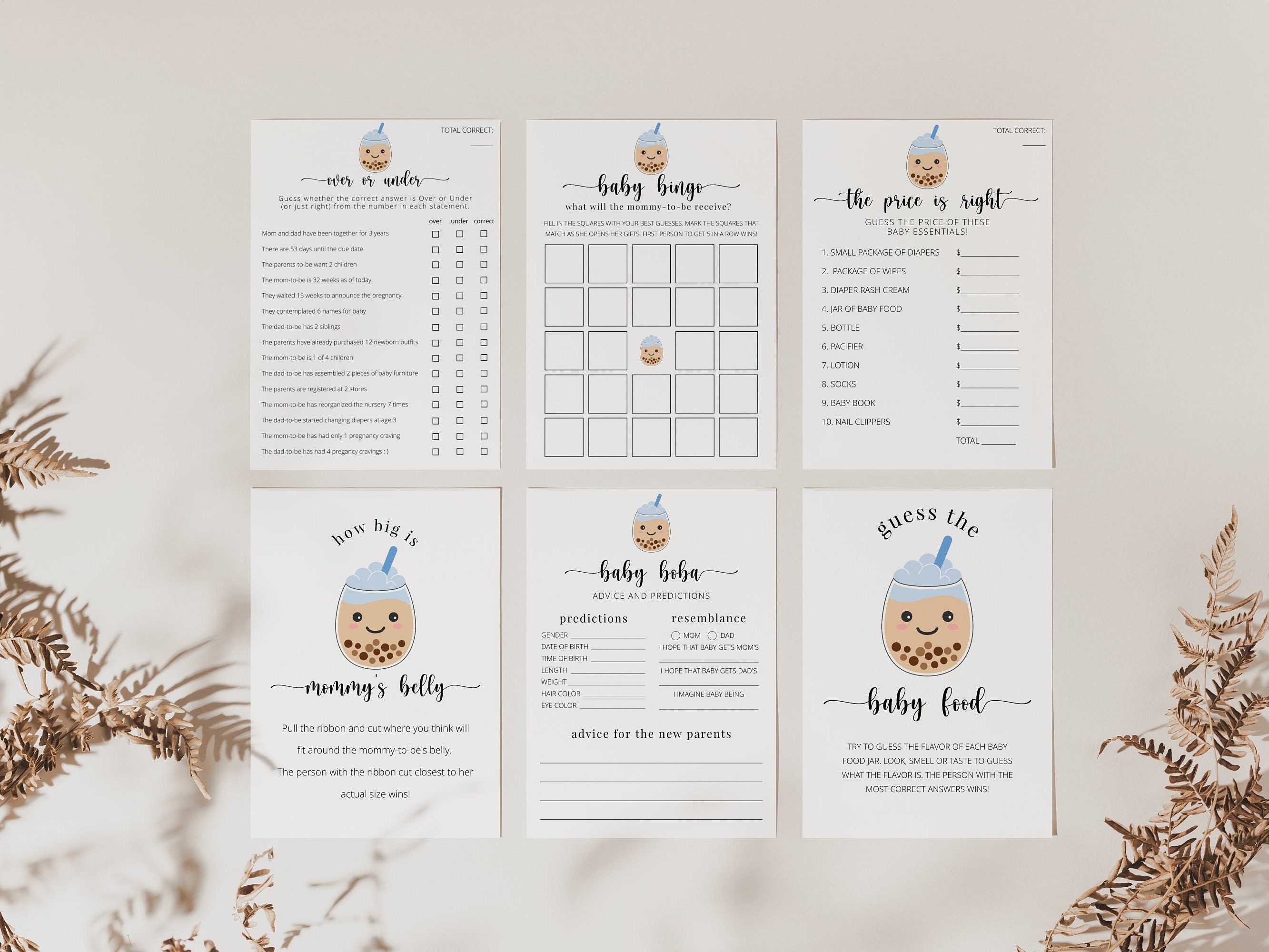 Boba Bubble Tea Baby Shower Games, A Little Cu-tea Baby Shower ...