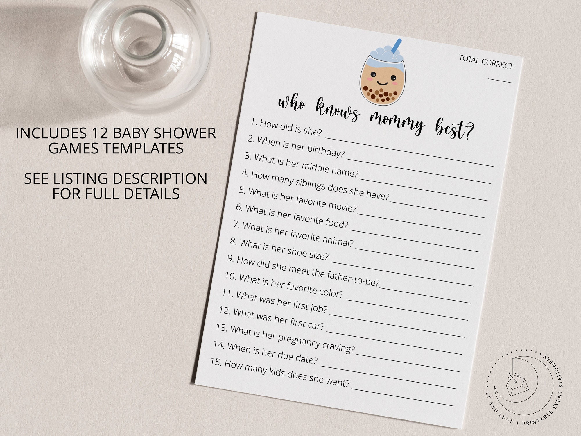 Boba Bubble Tea Baby Shower Games, A Little Cu-tea Baby Shower ...