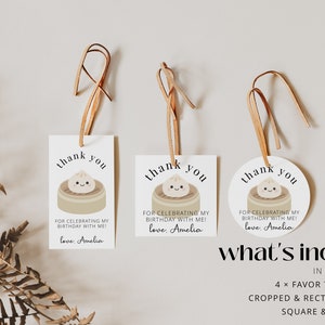 Dumpling Favor Tags, Little Dumpling 1st Birthday Party Bag Label, Bao ...