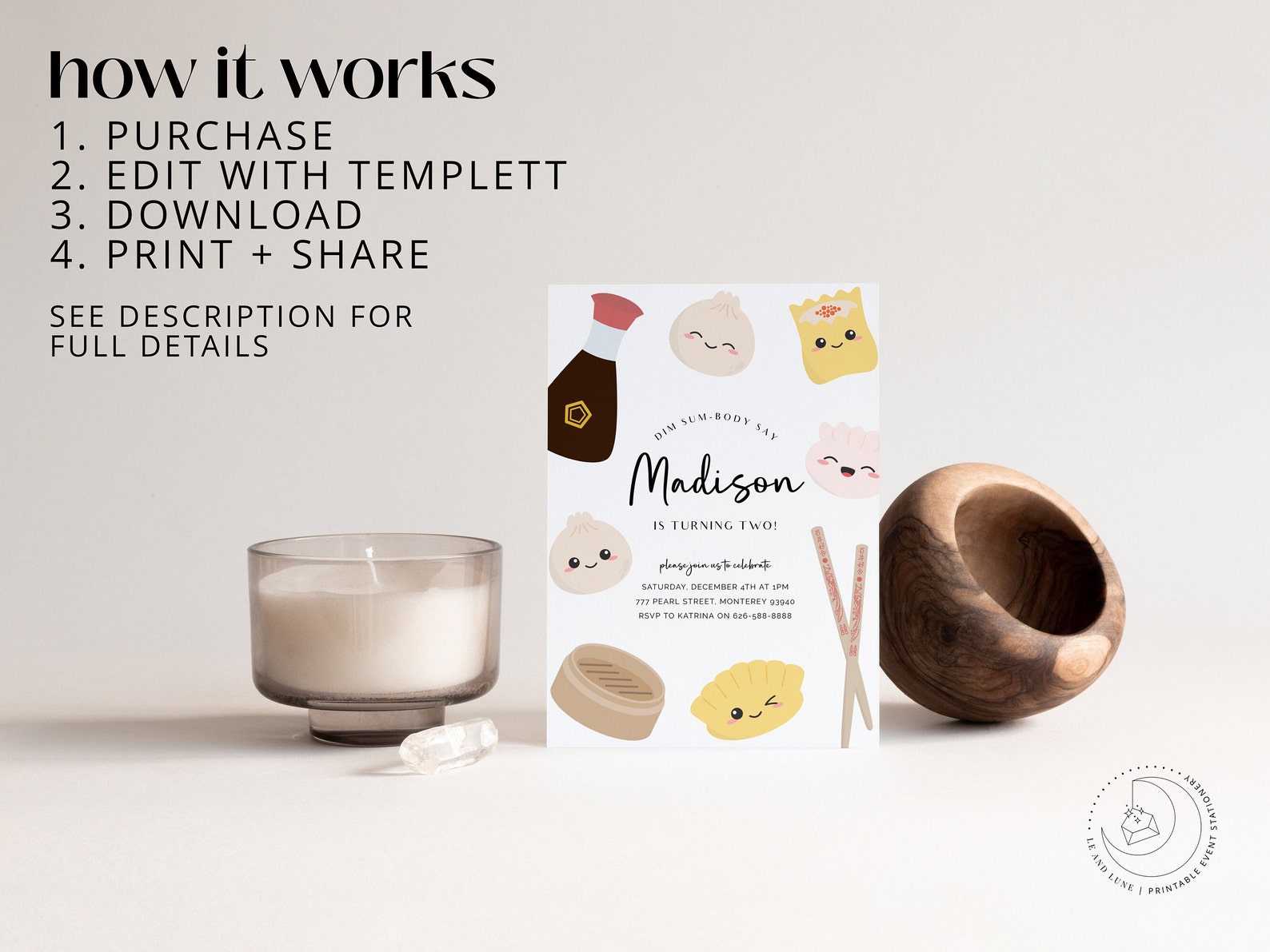 Dim Sum Dumpling Birthday Invitation Dumpling Party Invite - Etsy