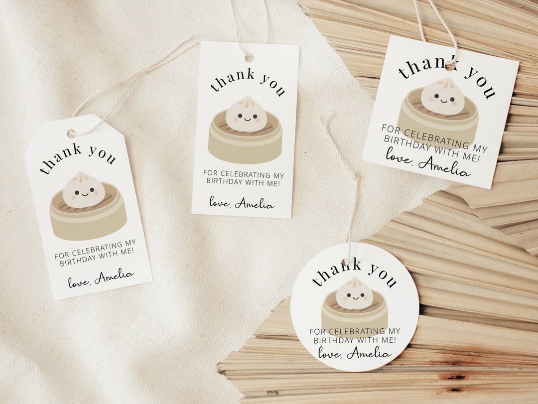 Dumpling Favor Tags, Little Dumpling 1st Birthday Party Bag Label, Bao ...