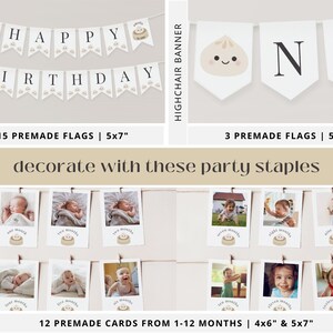 Dumpling Birthday Invitation Bundle Dim Sum Party Invite Bao - Etsy