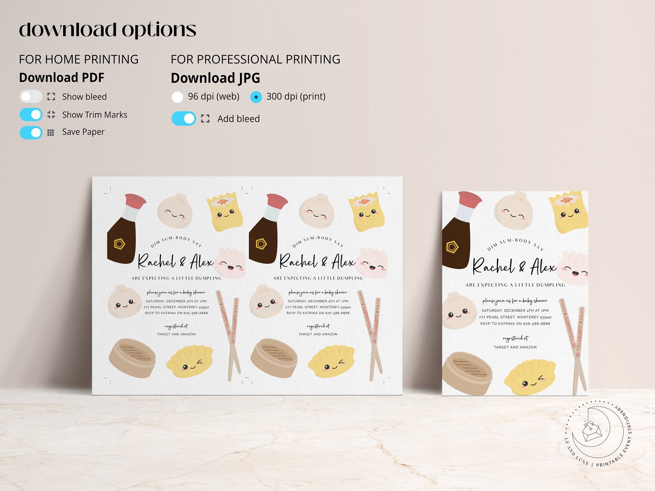 Dim Sum 1st Birthday Inviation Bundle, Little Dumpling Turns One ...