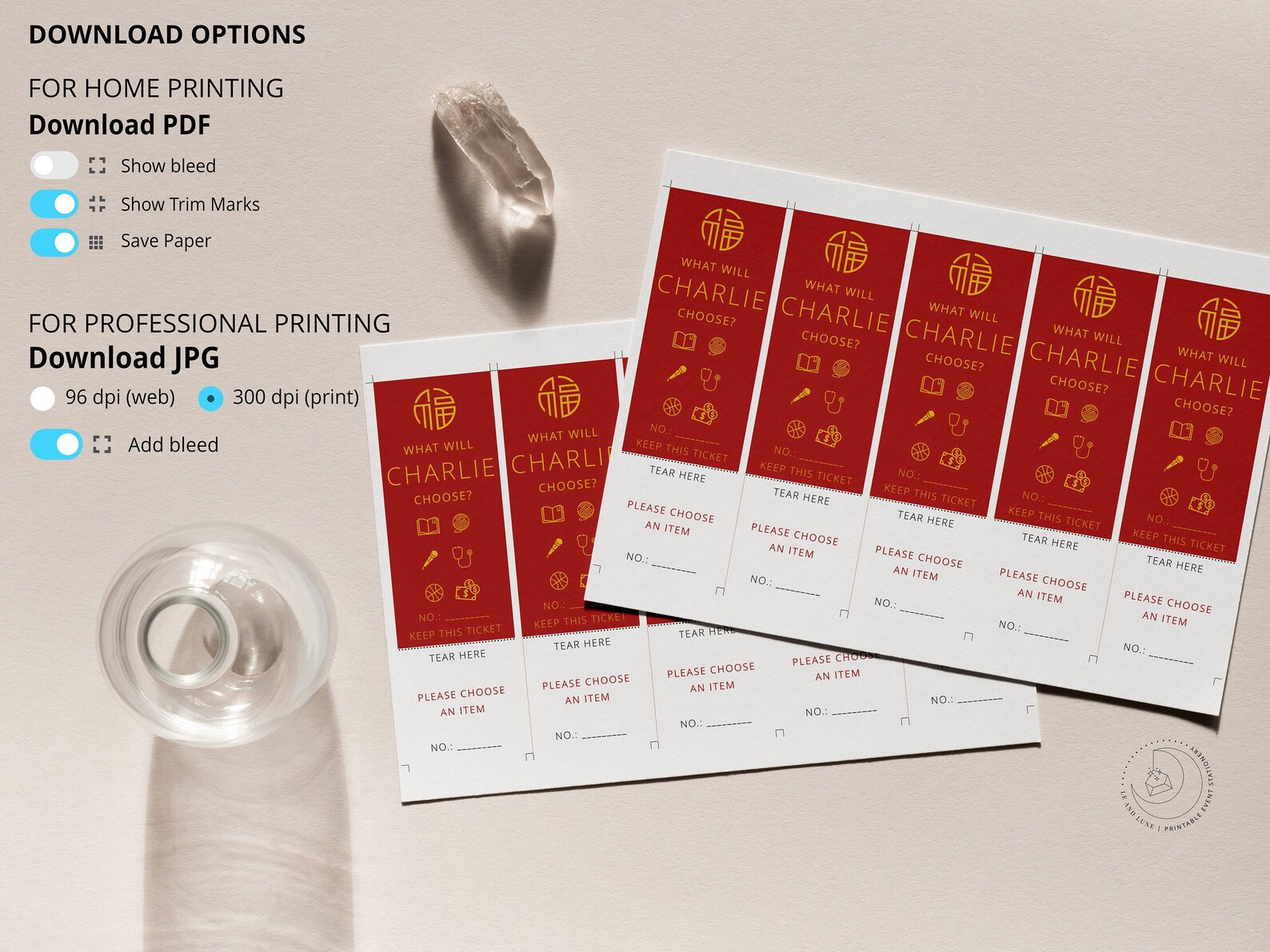 Zhua Zhou Set Red Zhua Zhou Sign Raffle and Labels Chinese - Etsy