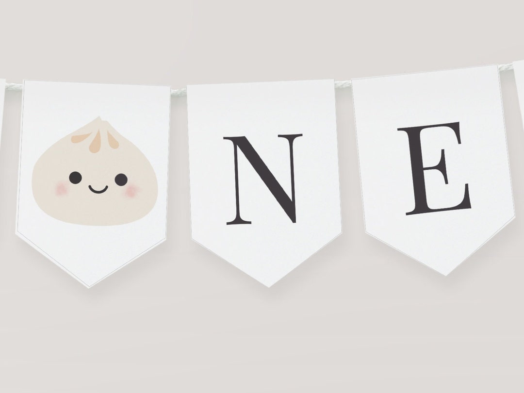 Dumpling Highchair Banner, Bao 1st Birthday Decorations, Dumpling ...