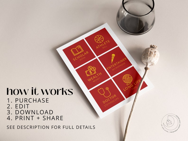 Zhua Zhou Set Red Zhua Zhou Sign Raffle and Labels Chinese - Etsy