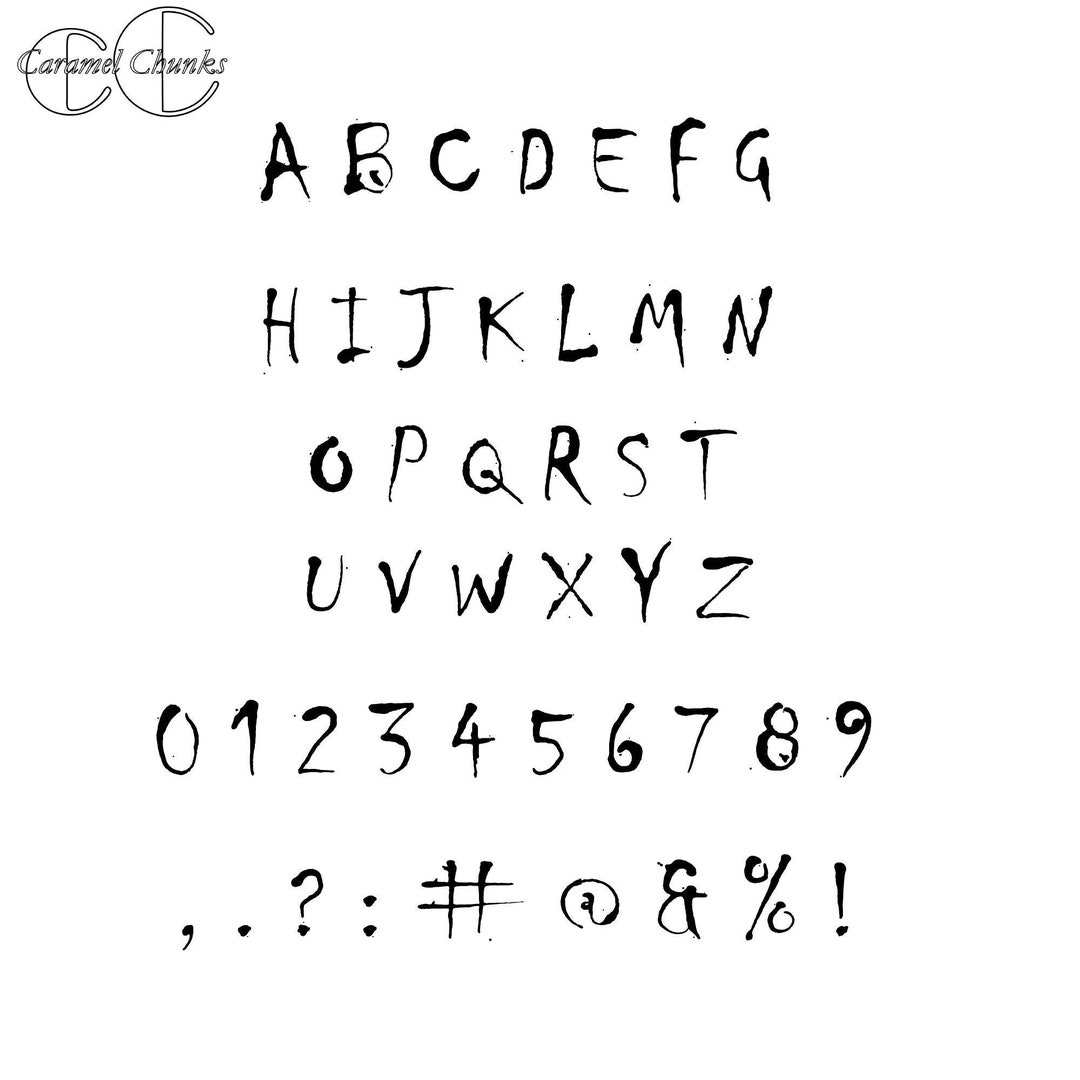 Chilling Horror Font Halloween Font Creepy Letter Font - Etsy