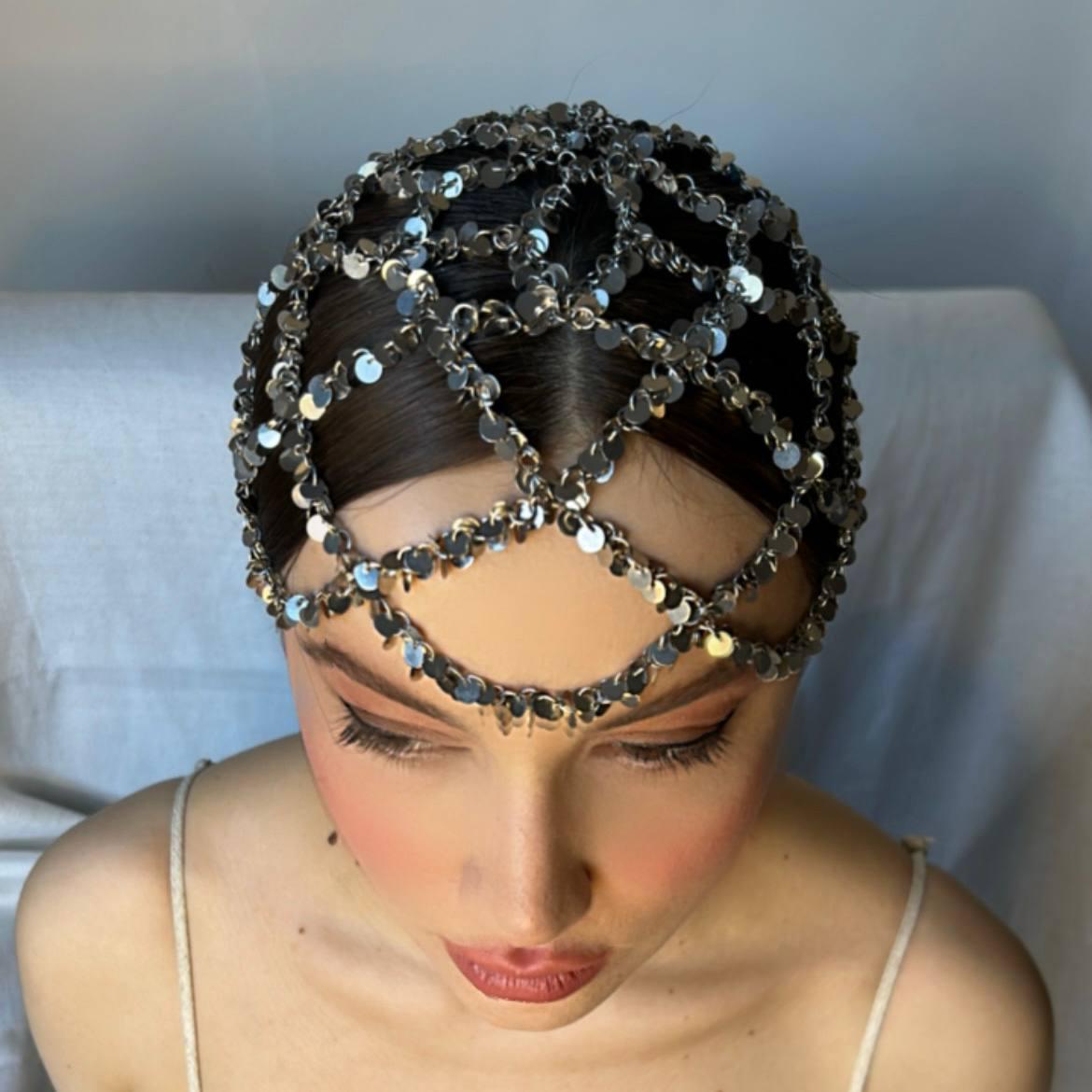 Tikka – Handmade Medieval Coin Headpiece – Statement Chainmail Tikka ...