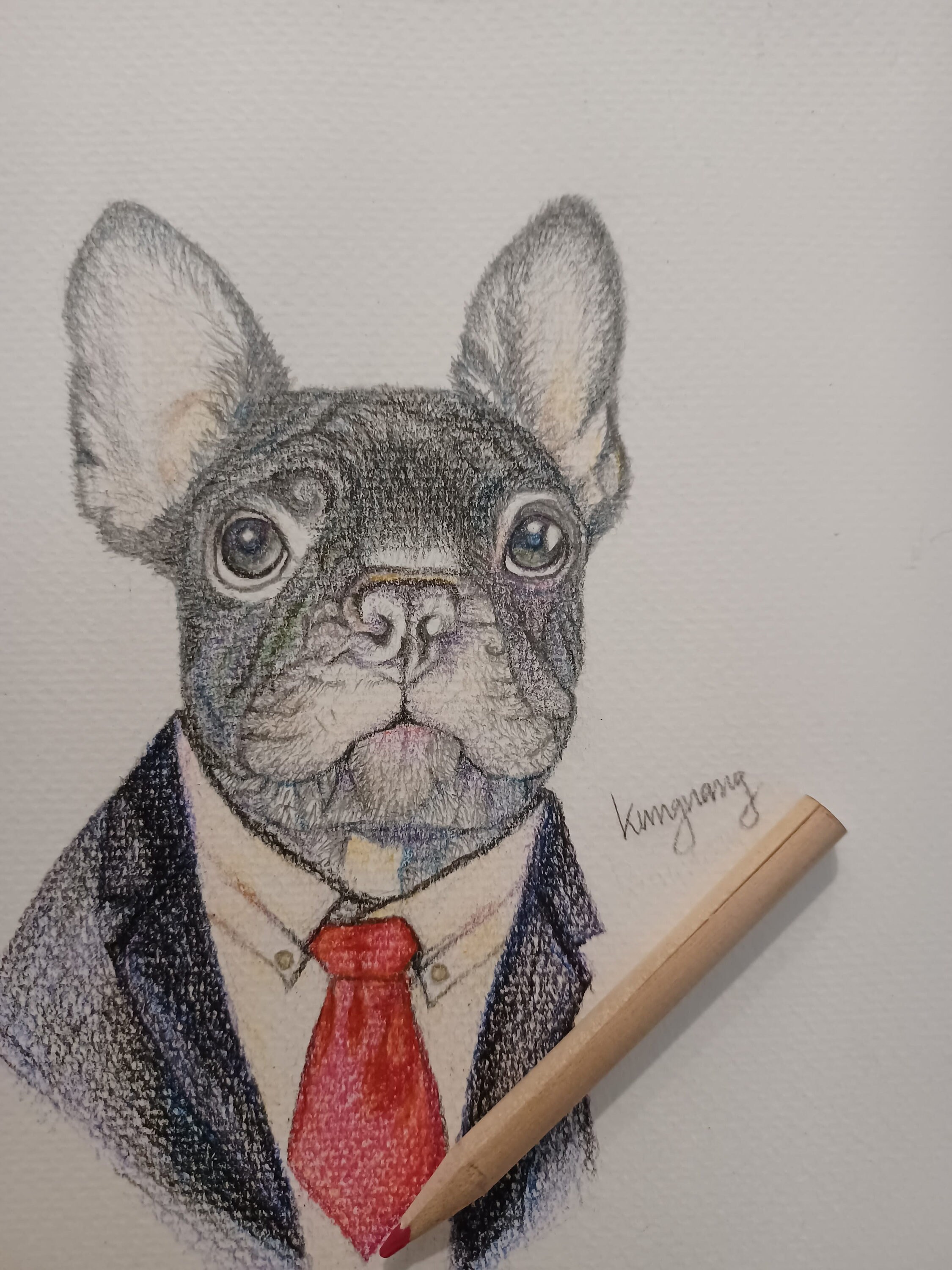 Dog Pencil Portrait, Custom Personalized Hand Drawing Pet Sketch From ...