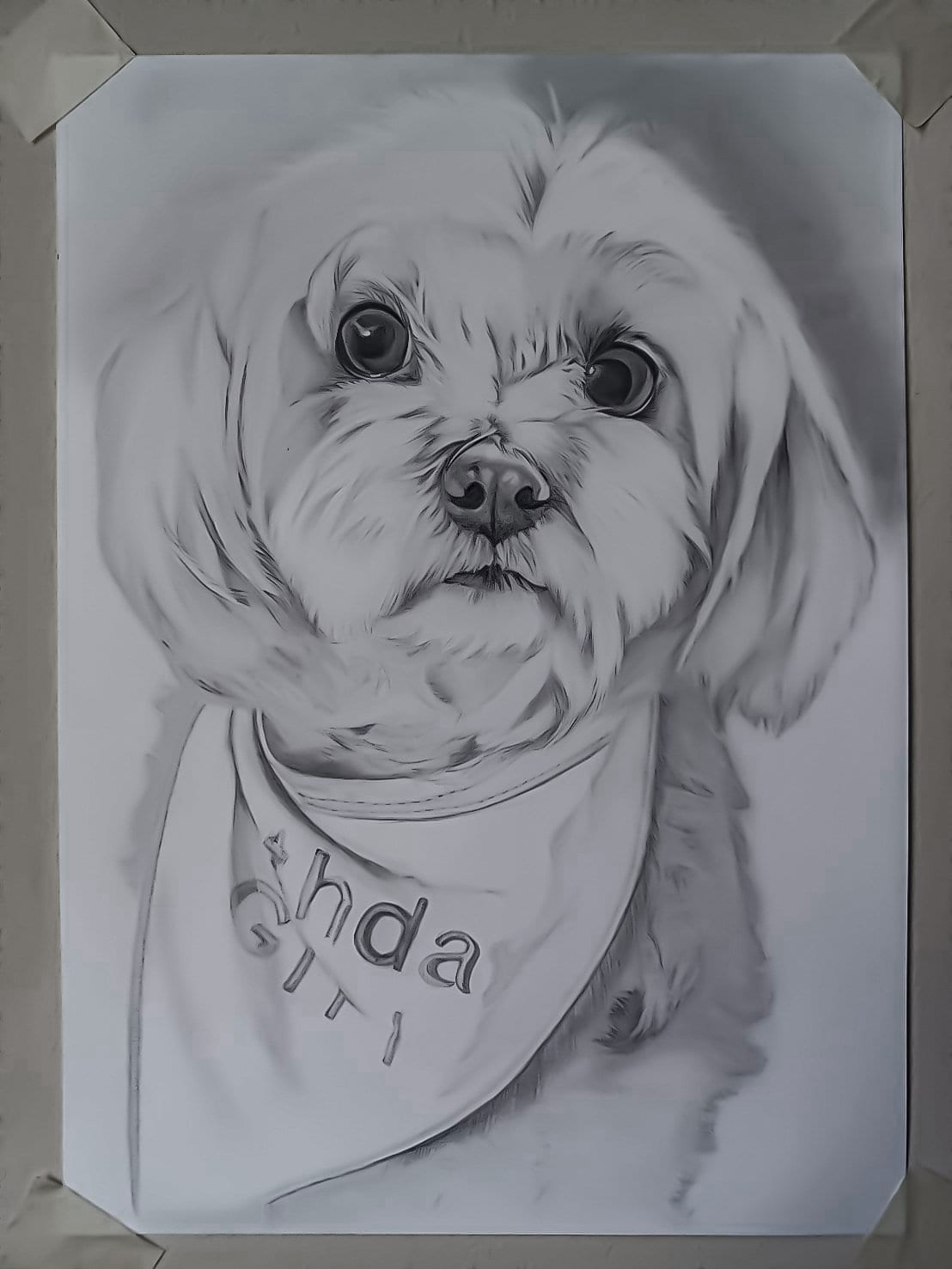 Dog Pencil Portrait, Custom Personalized Hand Drawing Pet Sketch From ...