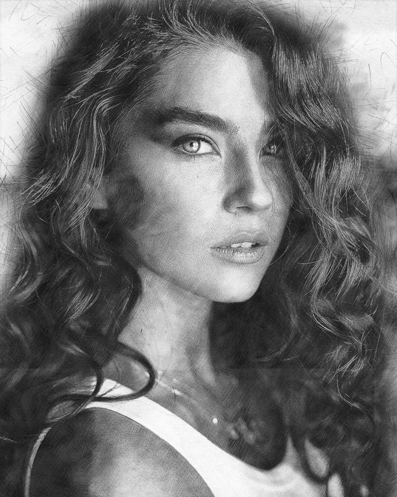 Custom Portrait Sketch From Photo Custom Pencil Drawing Digital ... Custom Portrait Sketch From Photo Custom Pencil Drawing Digital ...