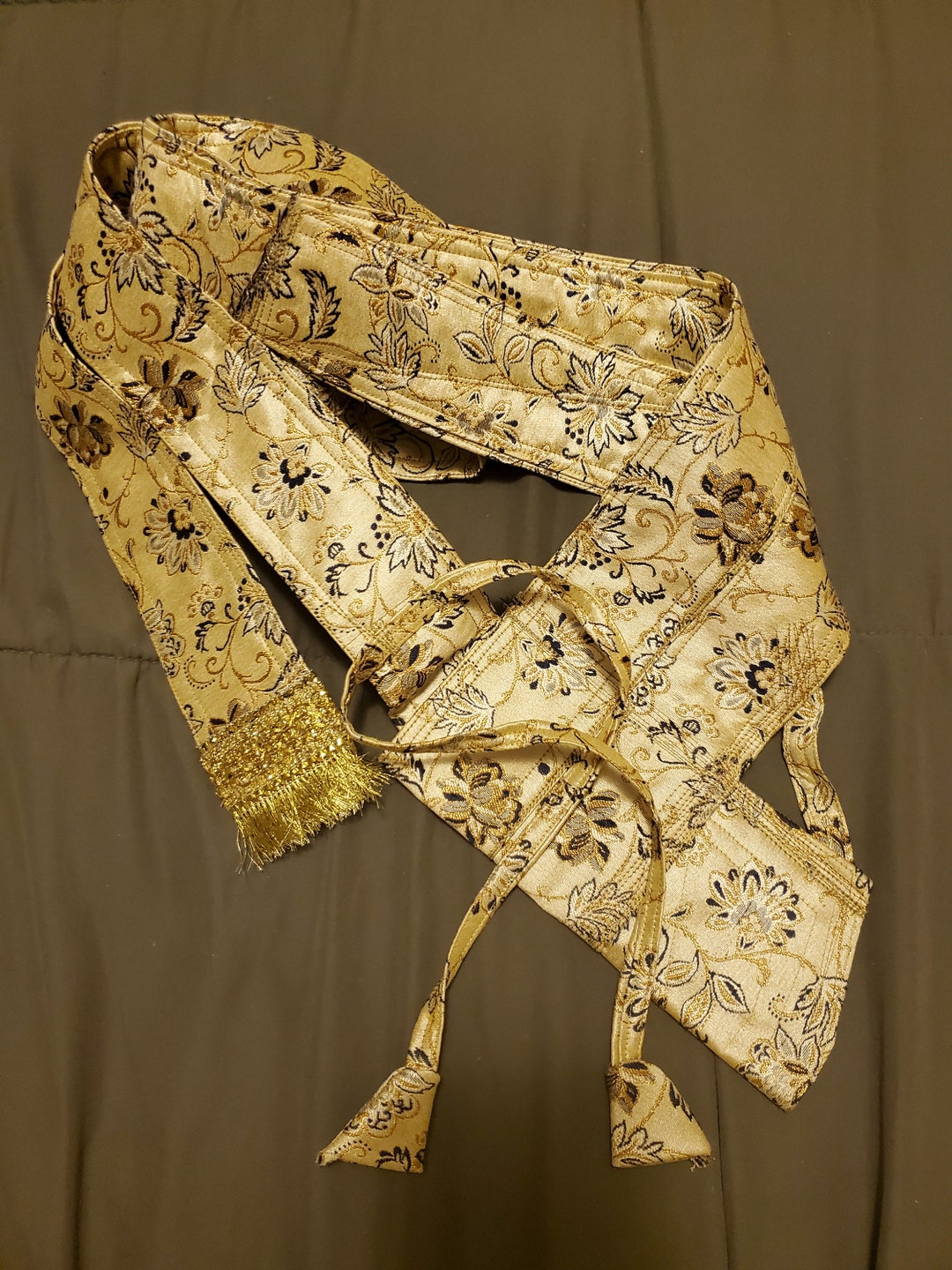 Cream, Navy and Gold Embroidery Sikh Talwar/long Sword Hazooria Gatra ...