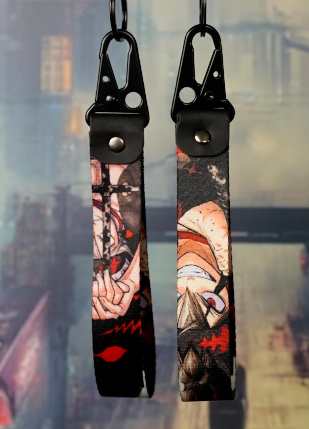 Anime JDM Lanyard Keychain Black Printed Car Key Strap, Manga Key Fob ...