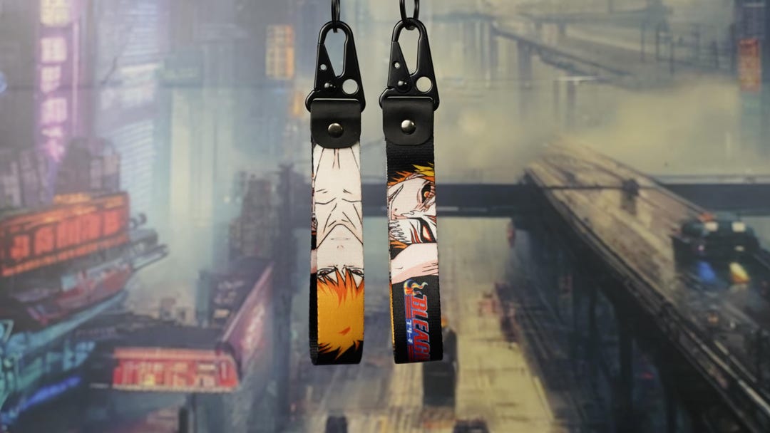 Anime JDM Lanyard Keychain Soul Reaper Printed Car Key Strap, Manga Key ...