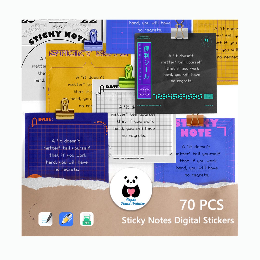 Goodnotes Sticky Notesdigital Sticker Realisticpost It - Etsy