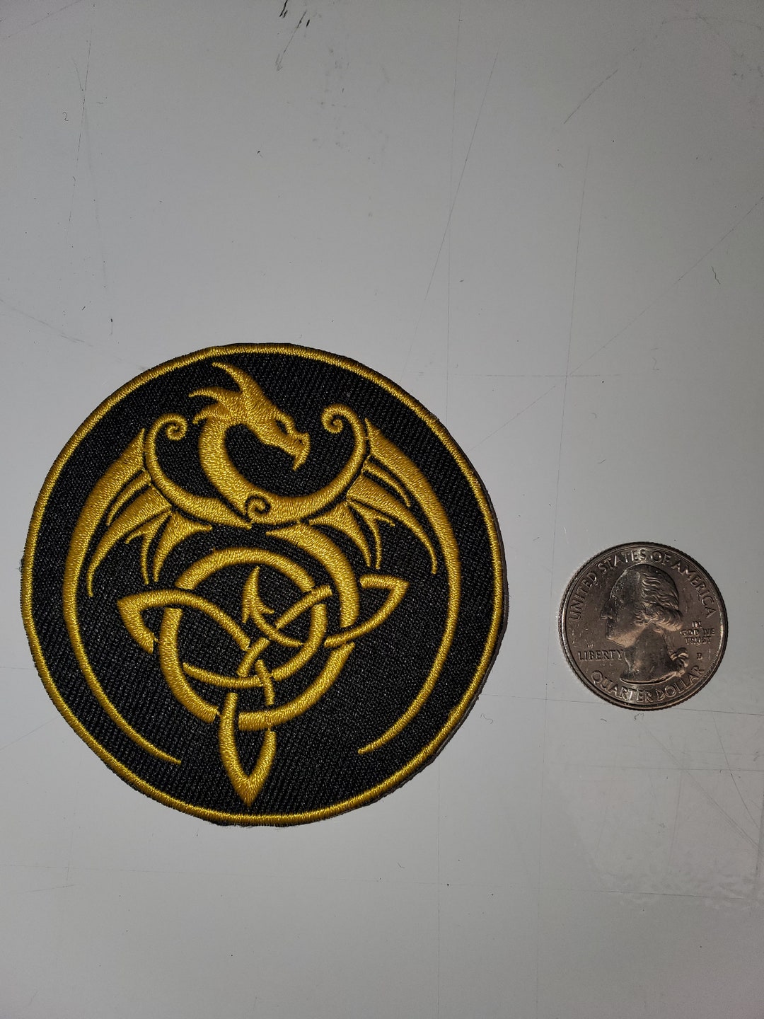 Gold Dragon Embroidered Patch - Etsy