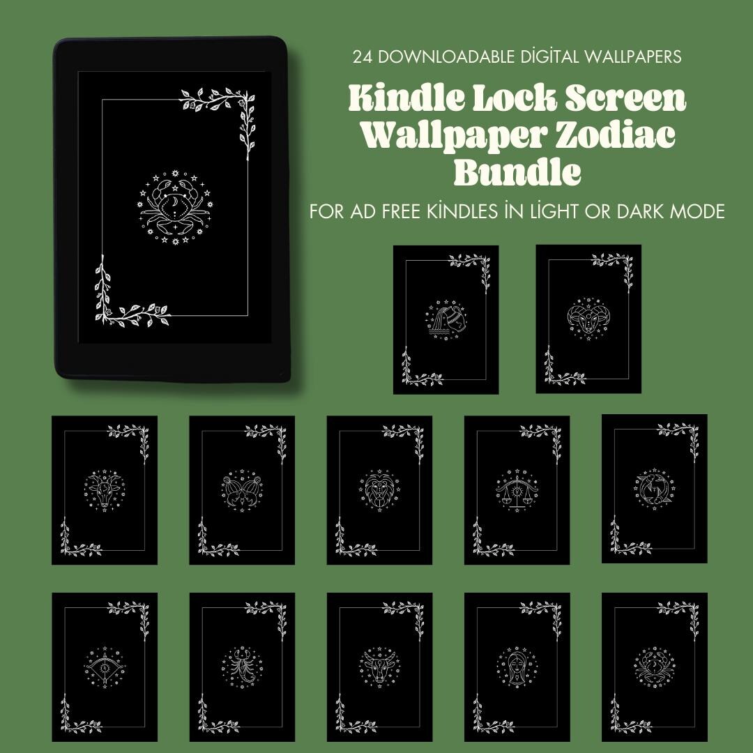 Star Sign Zodiac Kindle Lock Screen Wallpaper Bundle - Etsy
