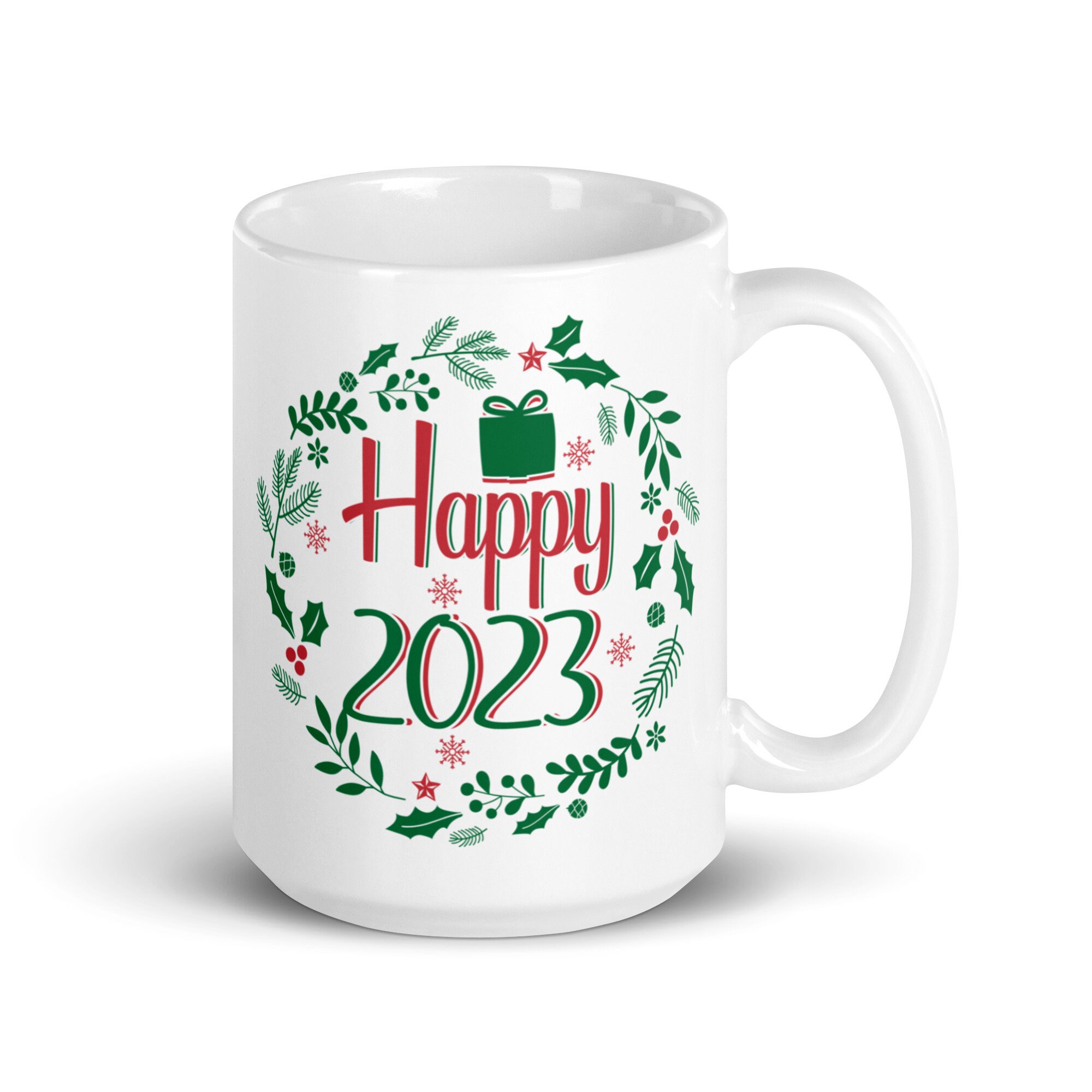 Happy 2023 Mug, Happy New Year's Mug, Christmas Mug, White Glossy Mug ...
