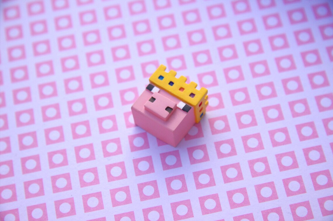 Minecraft Pig With Crown Mx Switches - Etsy
