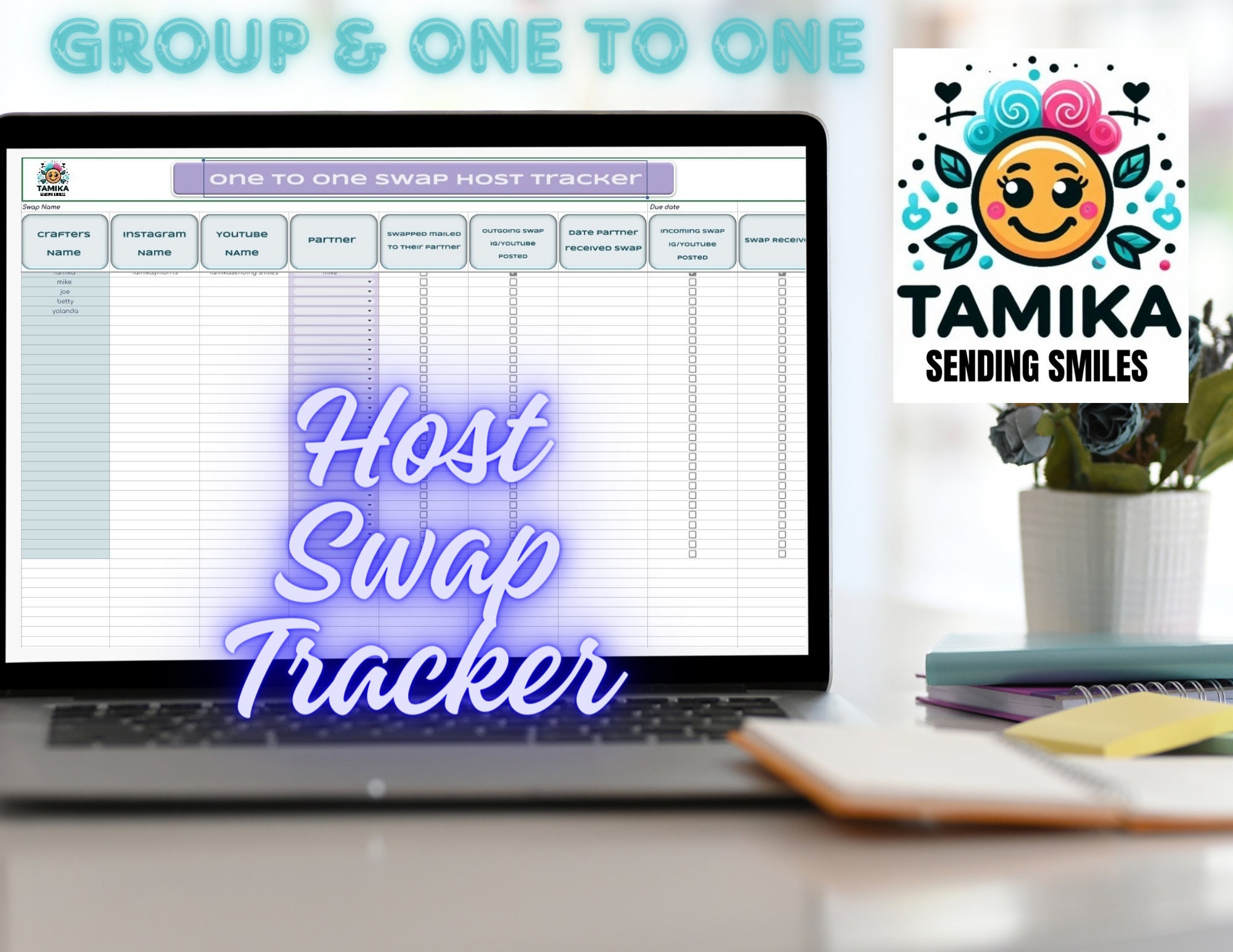 Host Swap Tracker for Group and One to One Swaps Spreadsheet and a ...