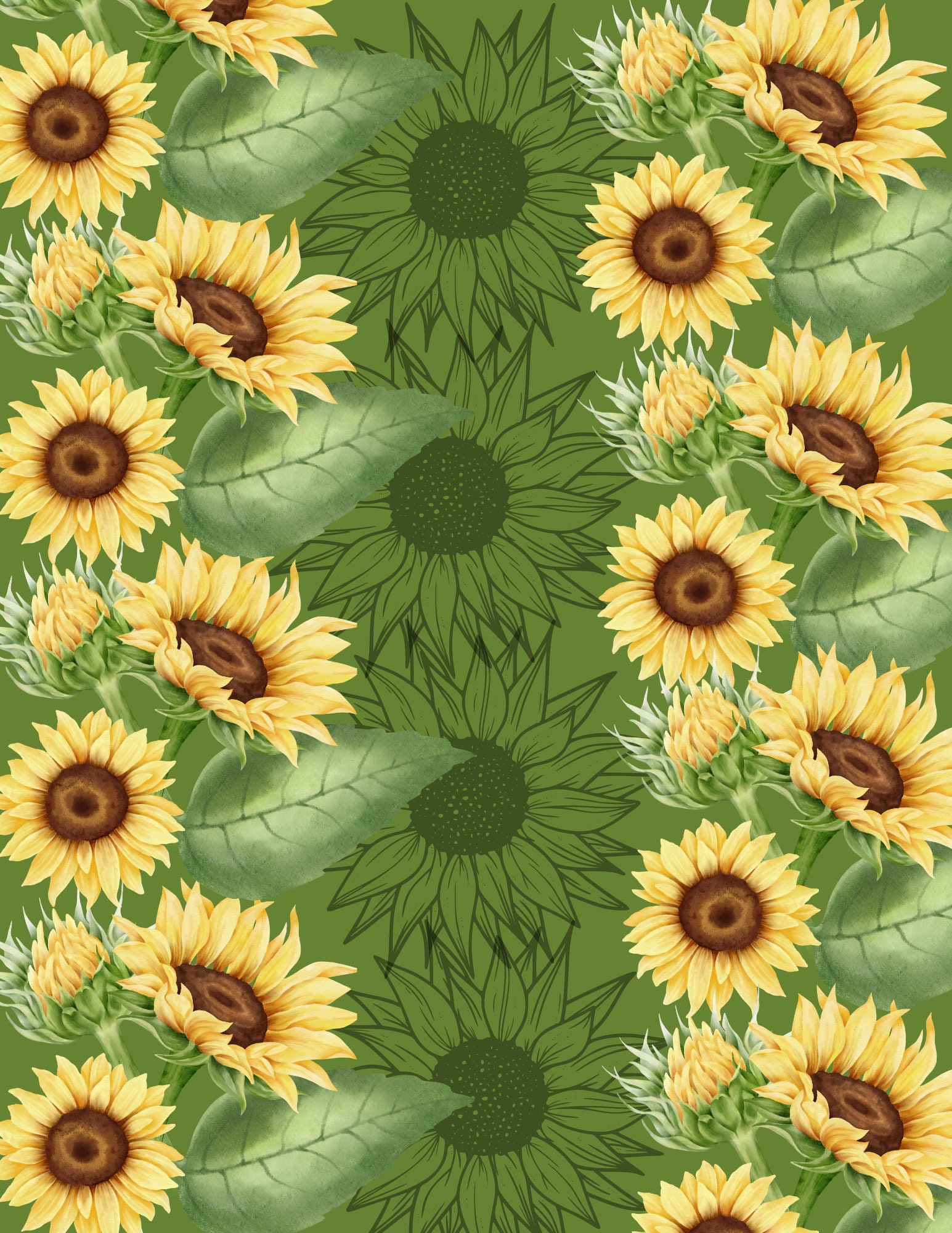 Sunshine Digital Paper Collection With All Bees and Sunflowers ...
