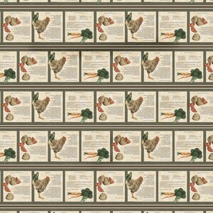 Vintage Cooking Kitchen Digital Paper Collection Scrapbooking Card ...