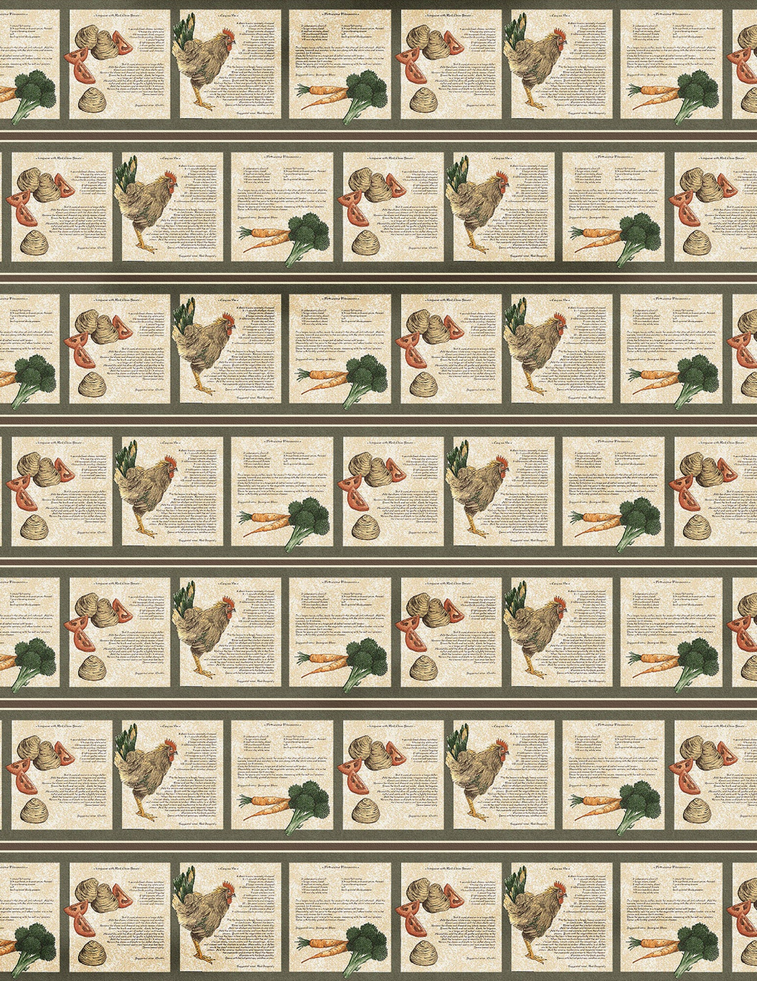 Vintage Cooking Kitchen Digital Paper Collection Scrapbooking Card ...